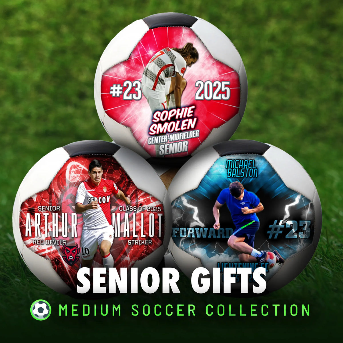 Size 3 Custom Soccer Ball for Seniors - Senior Night and Graduation Gi ...